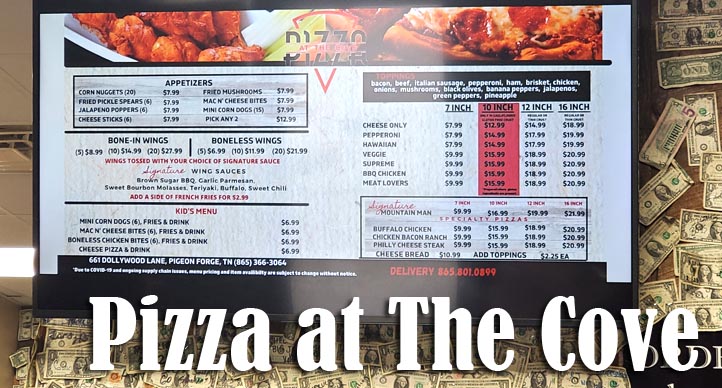 Pigeon Forge Pizza: Pizza at The Cove, Locally Owned Pizza Place